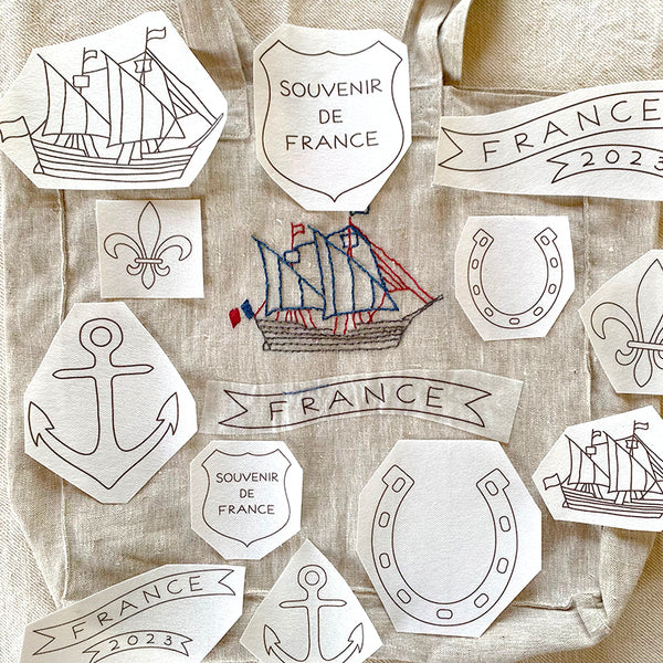 French Souvenir Stick and Stitch Embroidery Motifs – FRENCH GENERAL