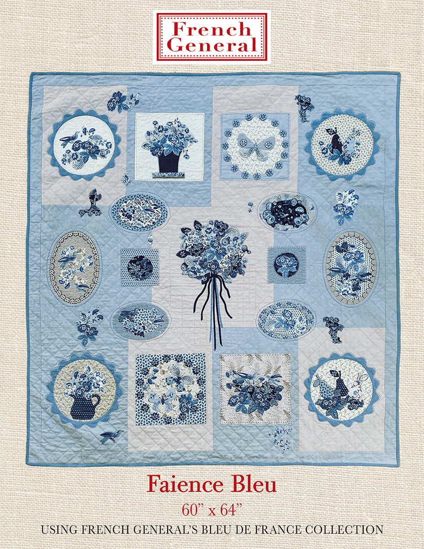 Faience Bleu Quilt Pattern – FRENCH GENERAL Faience Bleu Quilt Pattern – FRENCH GENERAL